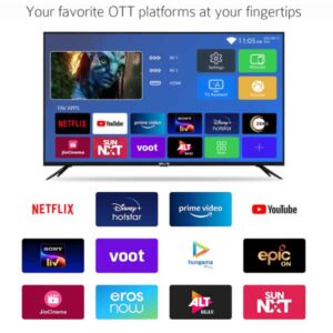 IBELL 108 cm (43 Inches) Smart Full HD LED TV, Android 9.0, Wide Screen ...
